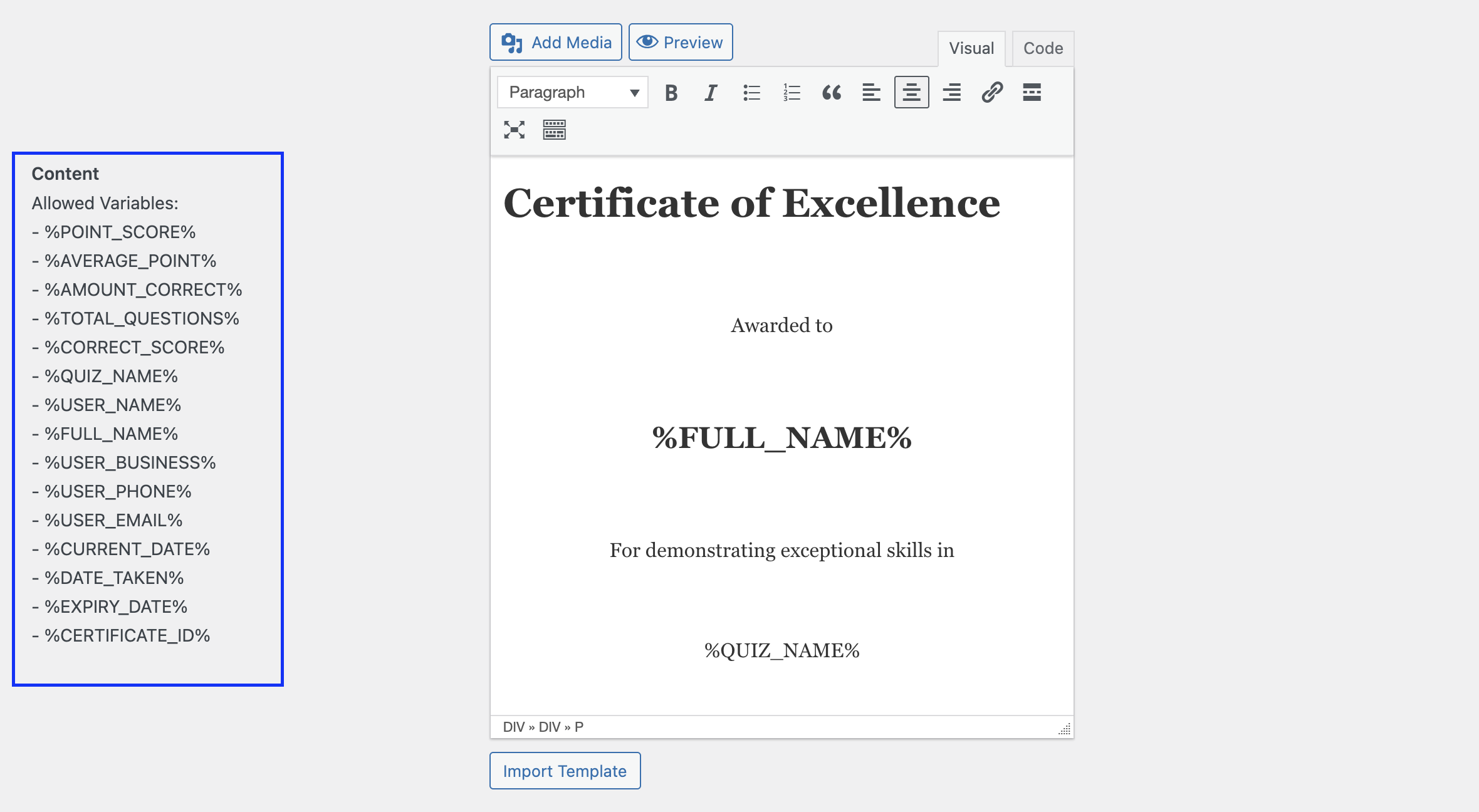 Quiz Certificate - Quiz And Survey Master