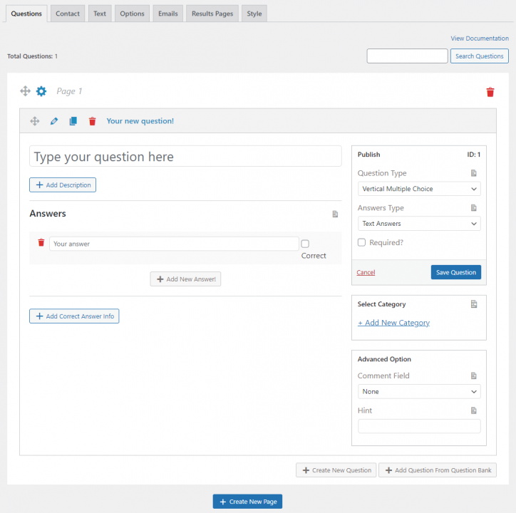 Quick Start Guide - Documentation Quiz And Survey Master