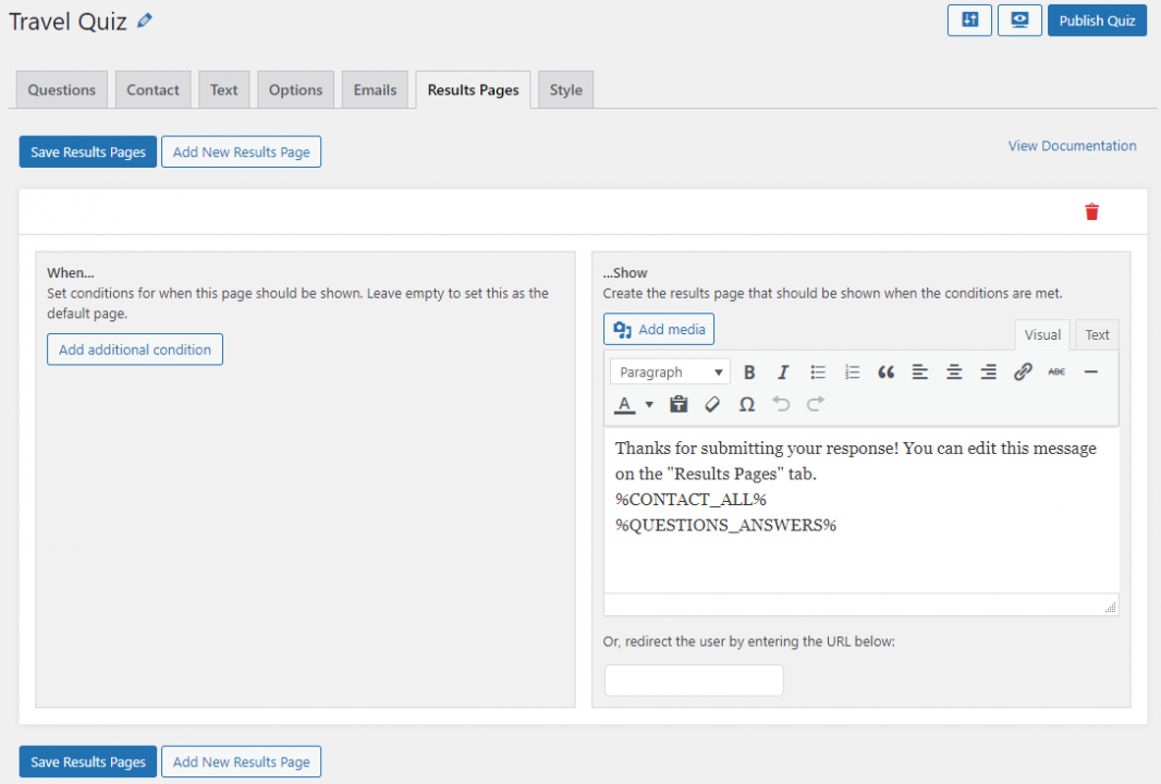 Quick Start Guide - Documentation Quiz And Survey Master