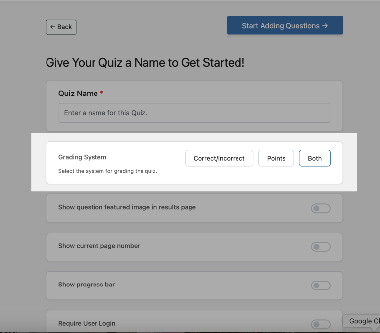 Grading System - Documentation Quiz And Survey Master