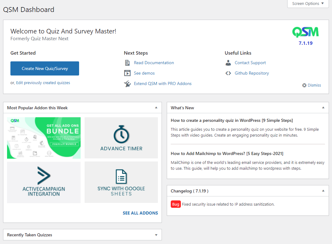 QSM Dashboard - Documentation Quiz And Survey Master QSM Dashboard - Documentation Quiz And Survey Master