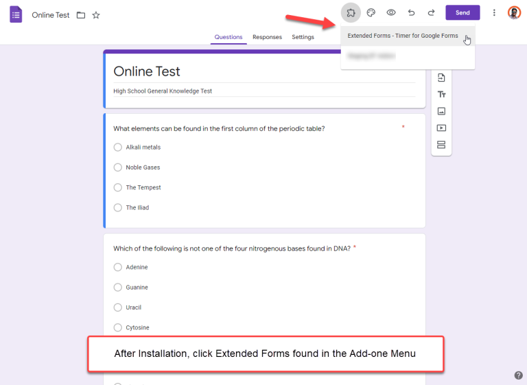 How to add a timer on Google Forms?