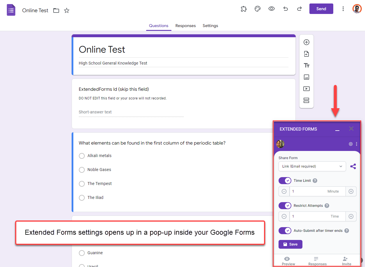 How To Add A Timer On Google Forms 