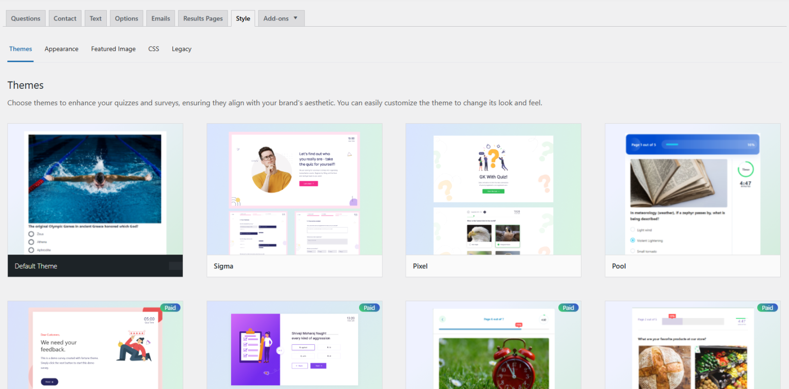 How to Style a Quiz - Documentation Quiz And Survey Master